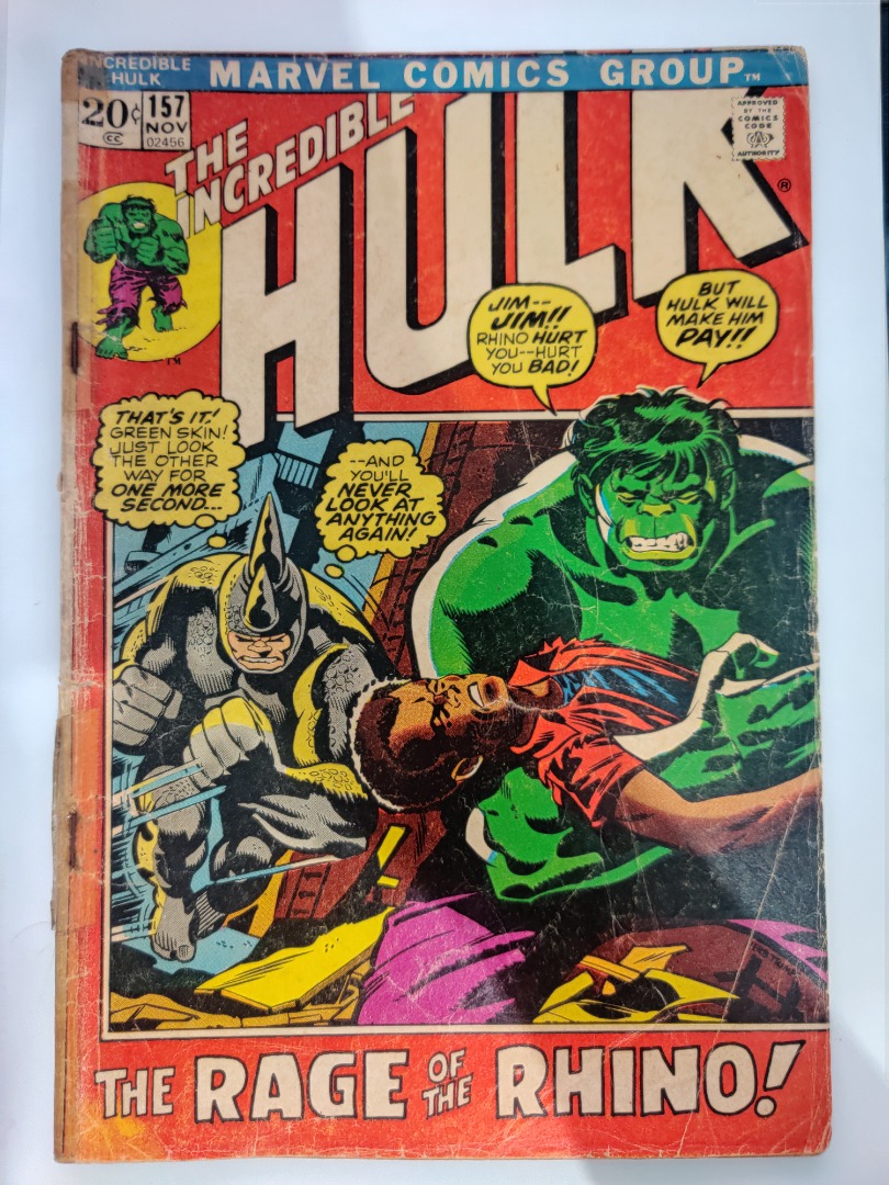 The Incredible Hulk Vol. 1 (1962) #157 Mark Jewelers Insert, Hobbies ...