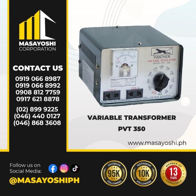 Transformer | PVT 350 Variable Transformer 350W Manual Voltage ...