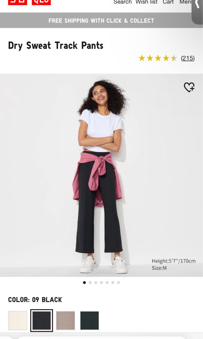 Uniqlo Dry Sweat Track Pants, Women's Fashion, Bottoms, Other Bottoms ...