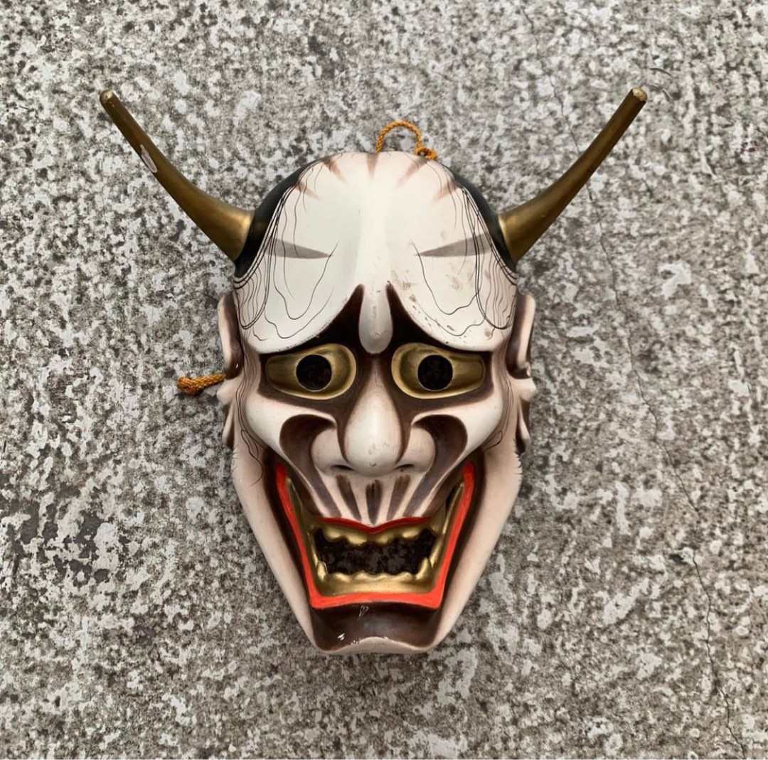 White Hannya Mask, Furniture & Home Living, Home Decor, Wall Decor on ...