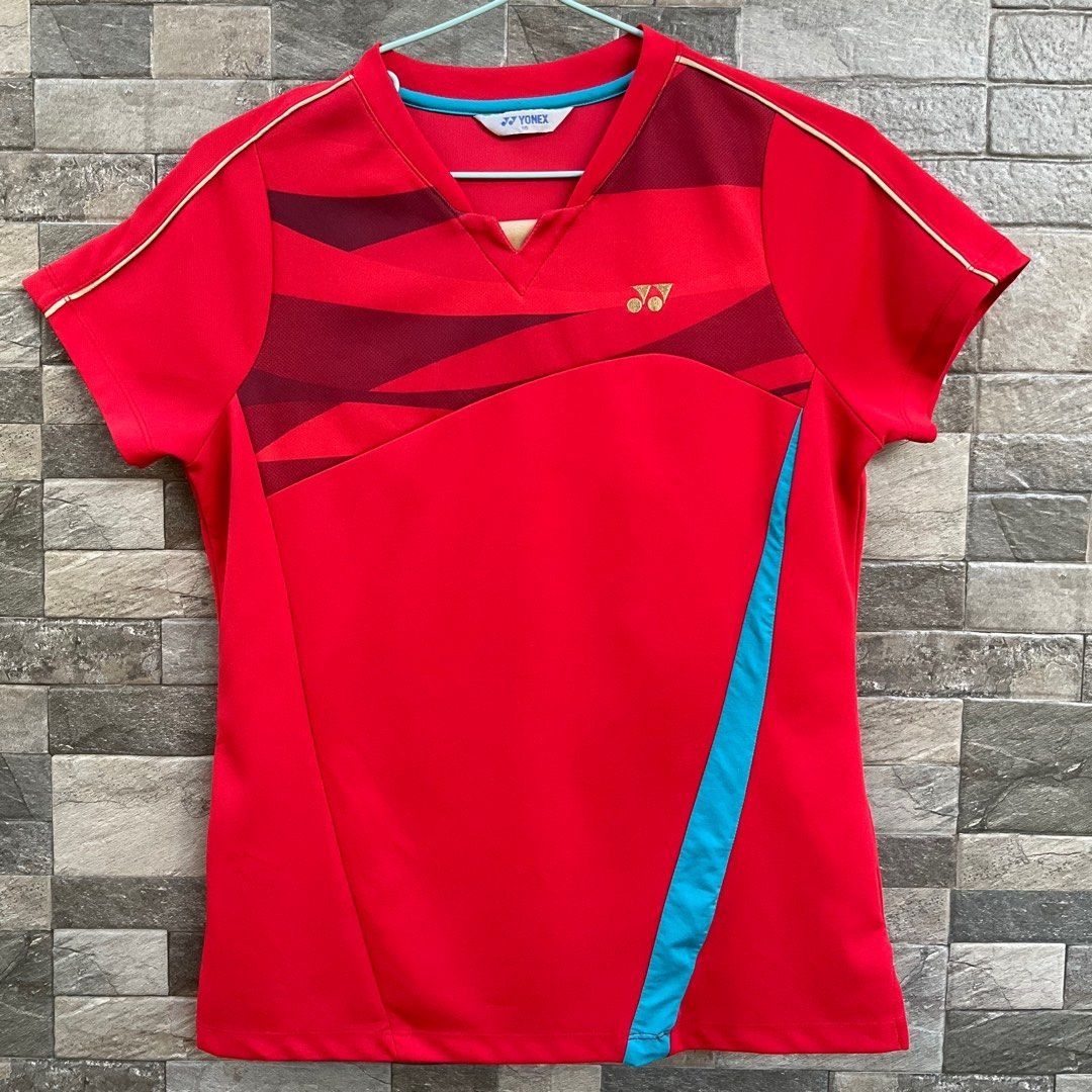 YONEX Badminton Top womens Red yonex tennis badminton shirt player top ...