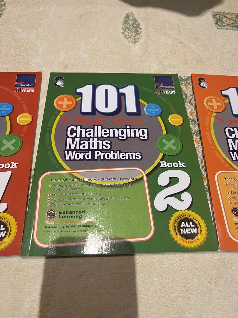 101 Singapore Math Word Problem, 興趣及遊戲, 書本 & 文具, 教科書 - Carousell