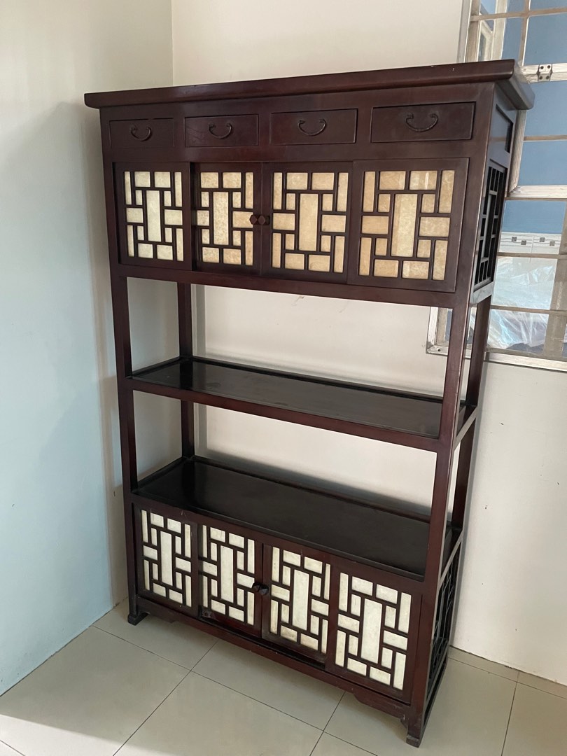 2-layer shelf with cabinets and drawers, Furniture & Home Living ...