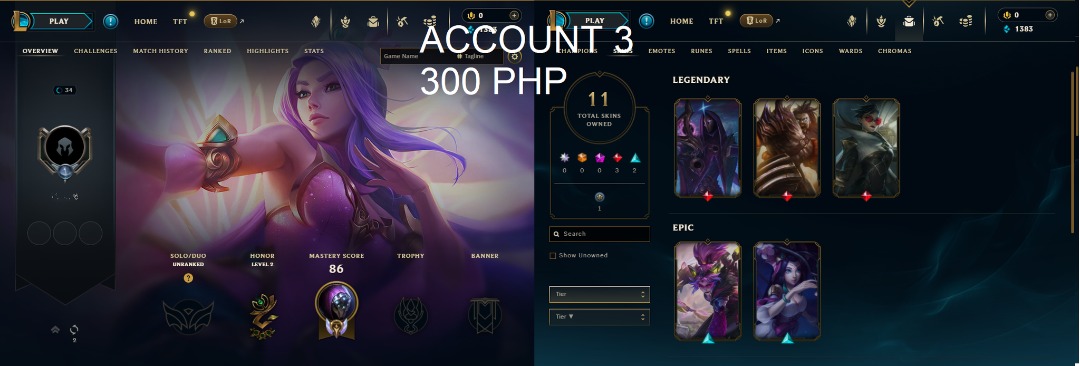 League of Legends Unranked, Video Gaming, Video Games, Others on Carousell