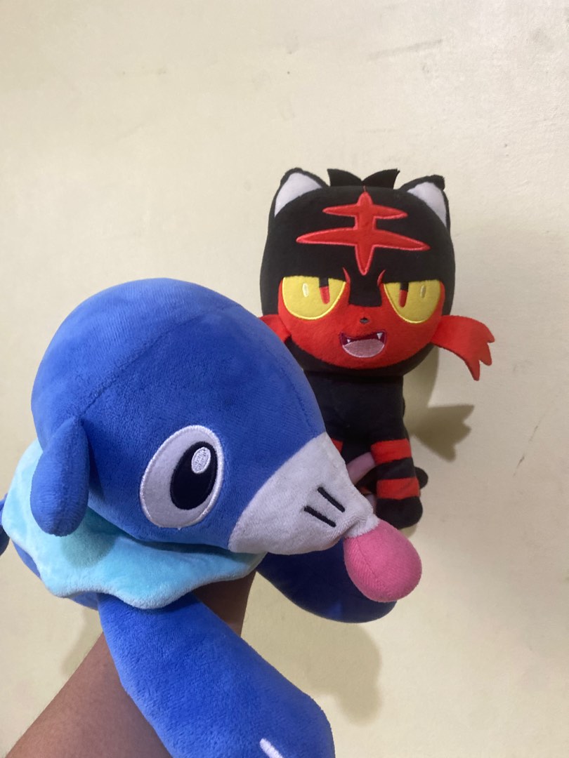 Alolan starters Popplio & Litten pokemon nintendo 3rd round plush, Hobbies & Toys, Toys & Games ...