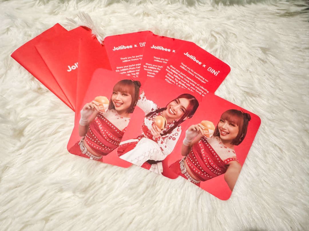 BINI x JOLLIBEE PHOTO CARDS, Hobbies & Toys, Memorabilia & Collectibles ...