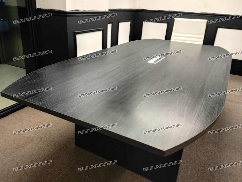 BOAT SHAPE CONFERENCE TABLE DESK OFFICE PARTITION FURNITURE LAMINATED ...