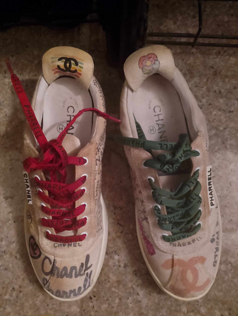 Channel x Pharrell Williams (rush), Women's Fashion, Footwear, Sneakers ...