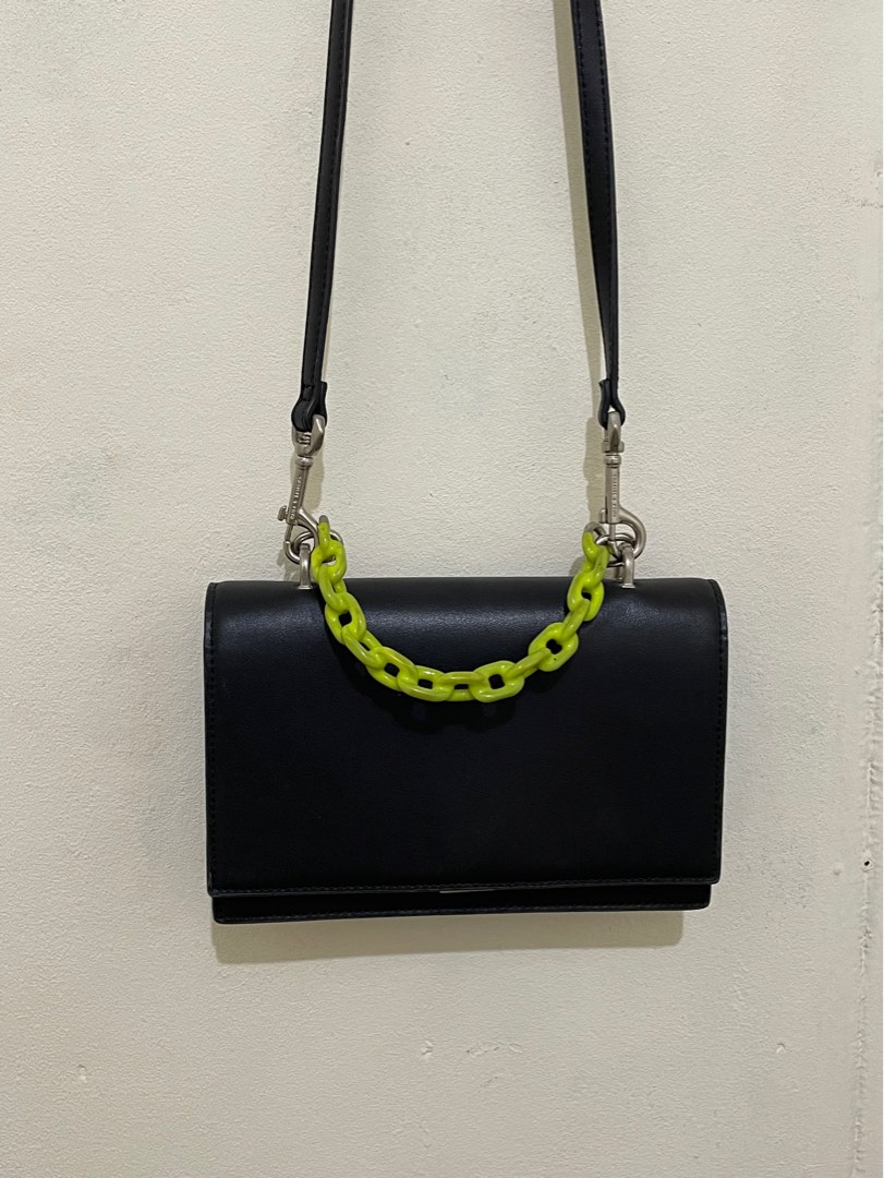 CHARLES & KEITH small top handle box bag, Luxury, Bags & Wallets on ...