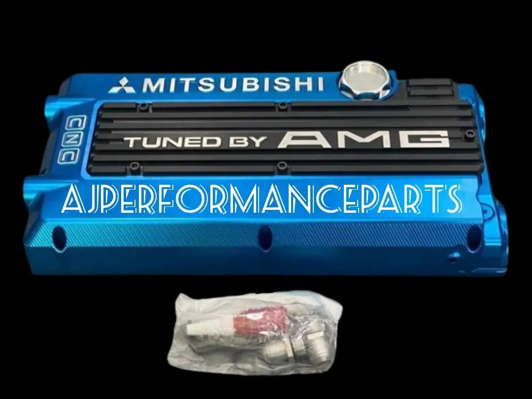 CNC INNOVATION BILLET ENGINE VALVE COVER SET ANODIZED BLUE MITSUBISHI ...