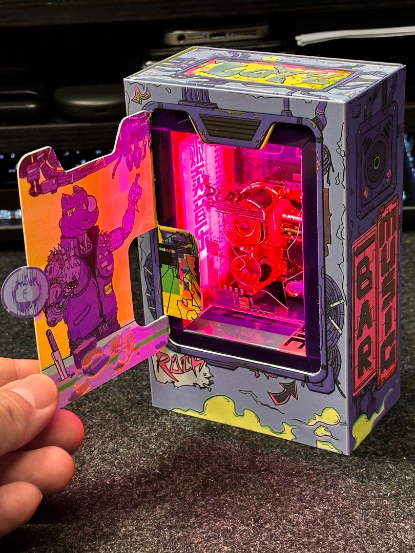 Cyberpunk themed music box, Hobbies & Toys, Toys & Games on Carousell