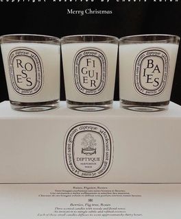 Diptyque 2021聖誕限量蠟燭禮盒, 傢俬＆家居, 家居香薰 - Carousell