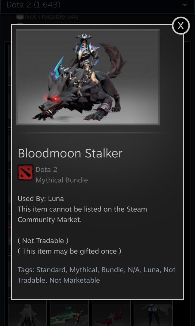 Dota 2 Crownfall Collector’s Cache - Luna (Rare) & Snapfire, Video Gaming, Gaming Accessories ...