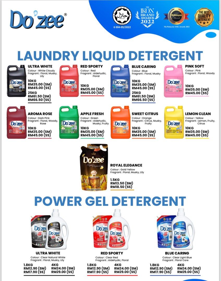 Dozee Laundry Liquid Detergent, Furniture & Home Living, Cleaning ...