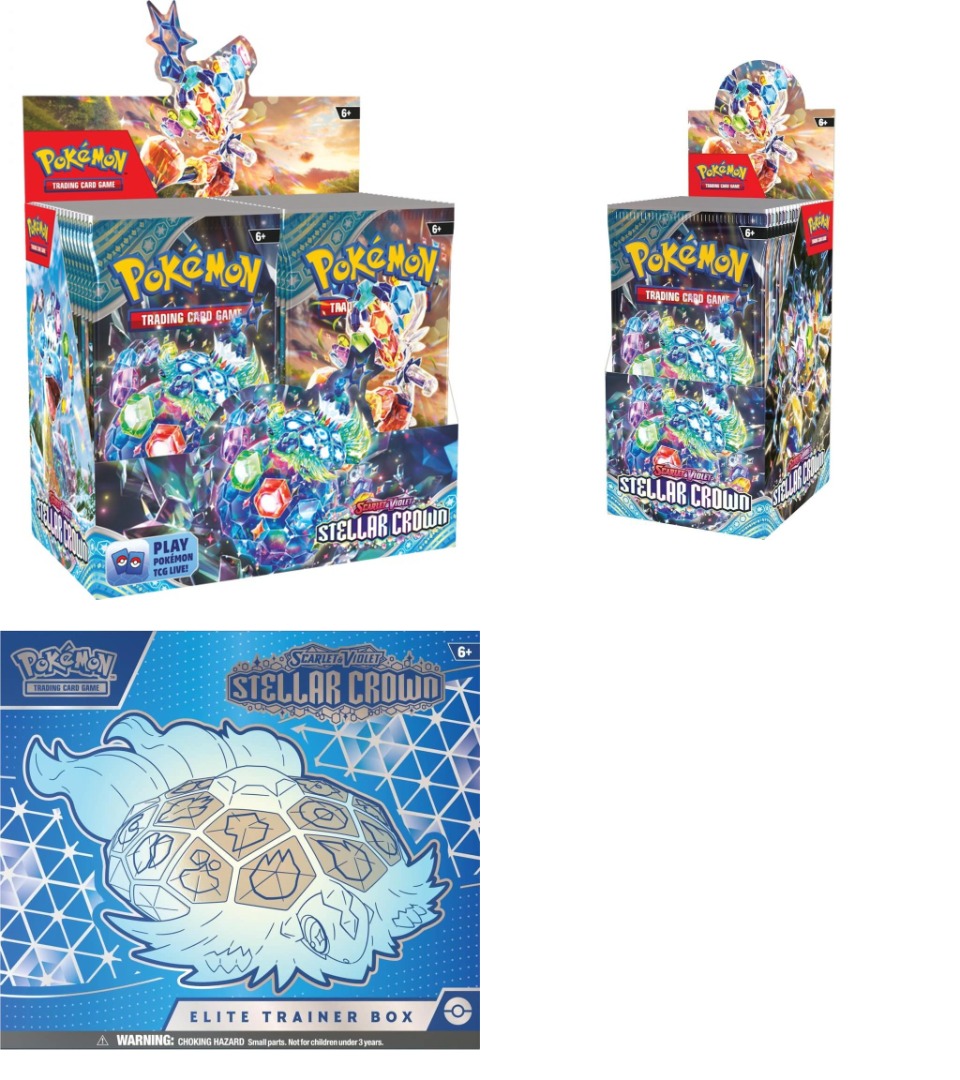 English Pokemon SV07 Stellar Crown Booster Box / Half Booster Box ...