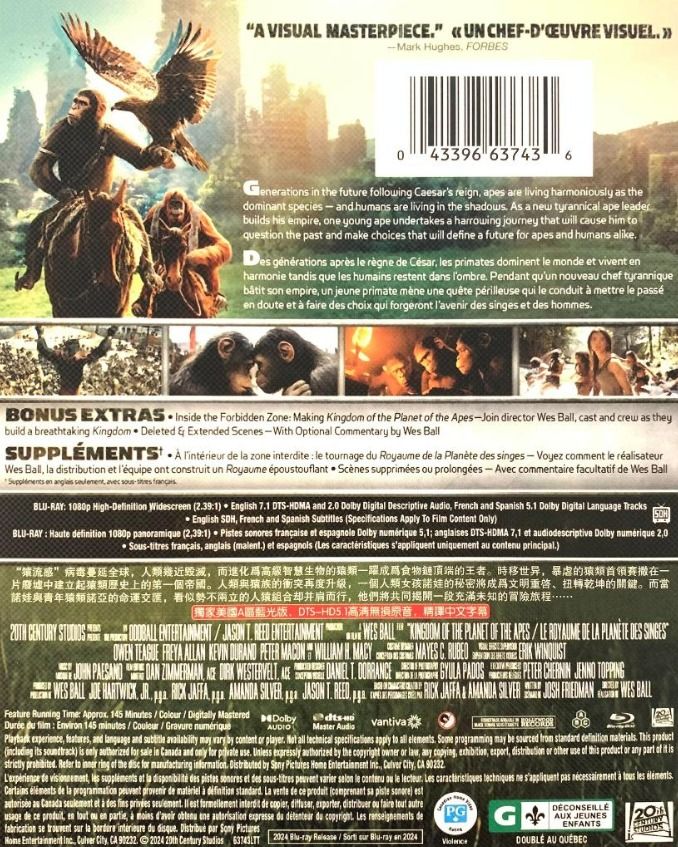 Freya Allan English Kingdom Of The Planet Of The Apes Impossible Bluray ...