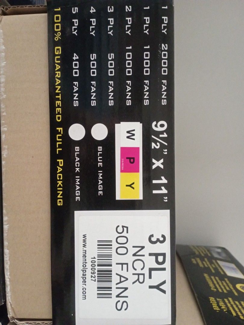 Mentol Form, 3 PLY NCR 500 Fans, Computers & Tech, Office & Business ...