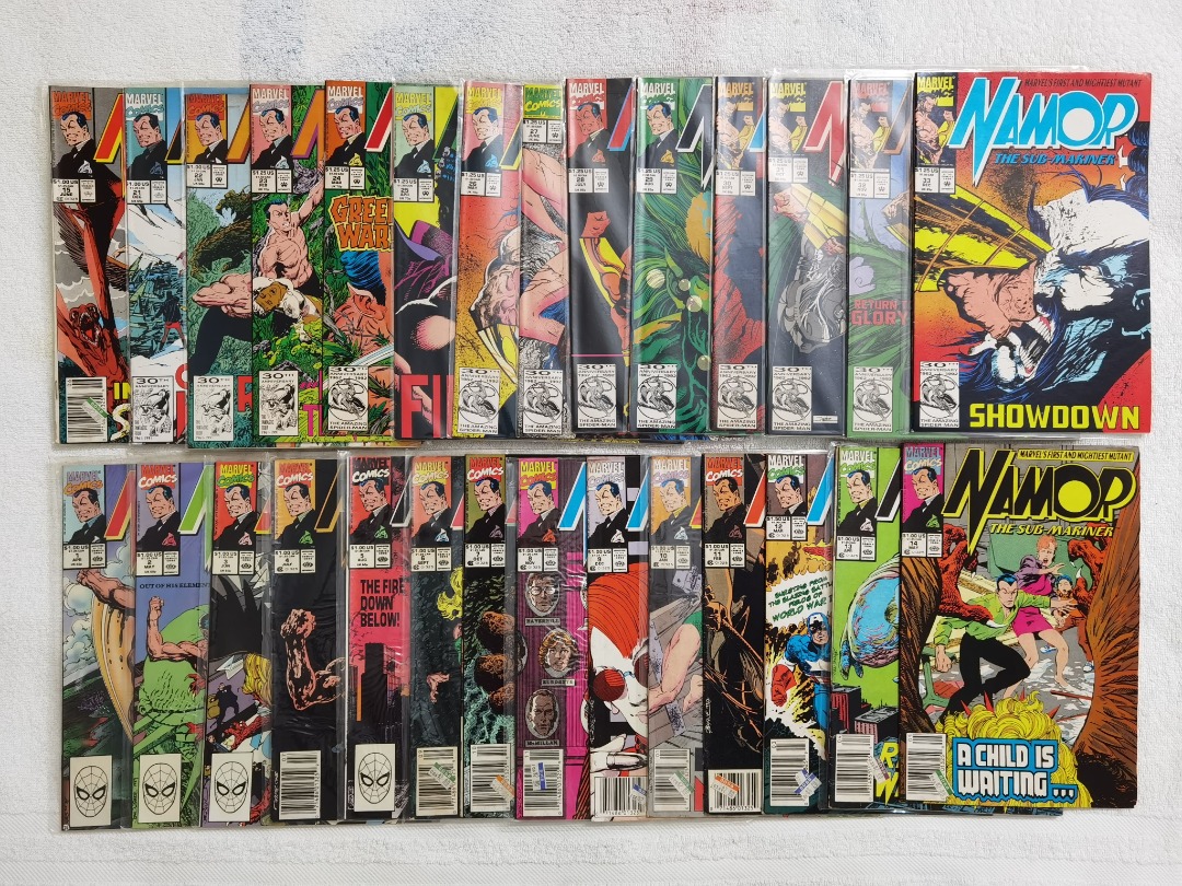 NAMOR THE SUB-MARINER. 1990 1st series. issue 1-15, 21-25, 26-33. story ...