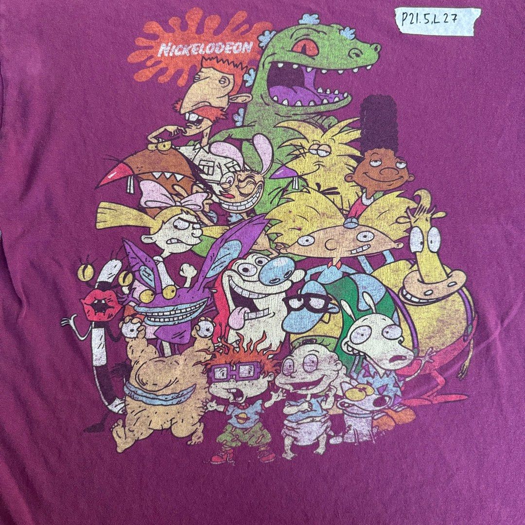 NICKELODEON 90's CARTOON CHARACTERS Men's Graphic T-shirt, Men's ...