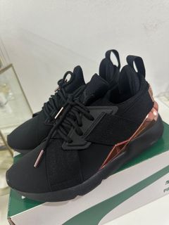 puma vikky platform ribbon (satin pink), Women's Fashion, Footwear ...