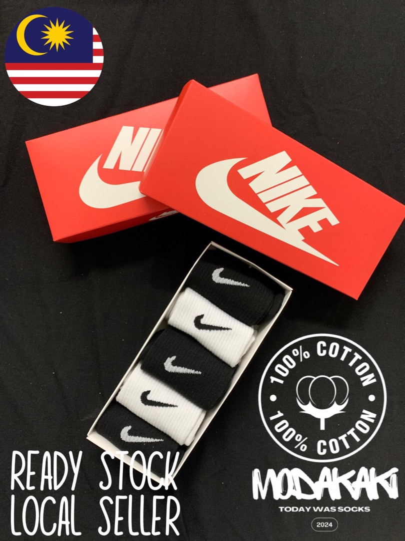 [Ready Stock]Stokin Nike Cotton Socks Running Socks Unisex Men Woman ...