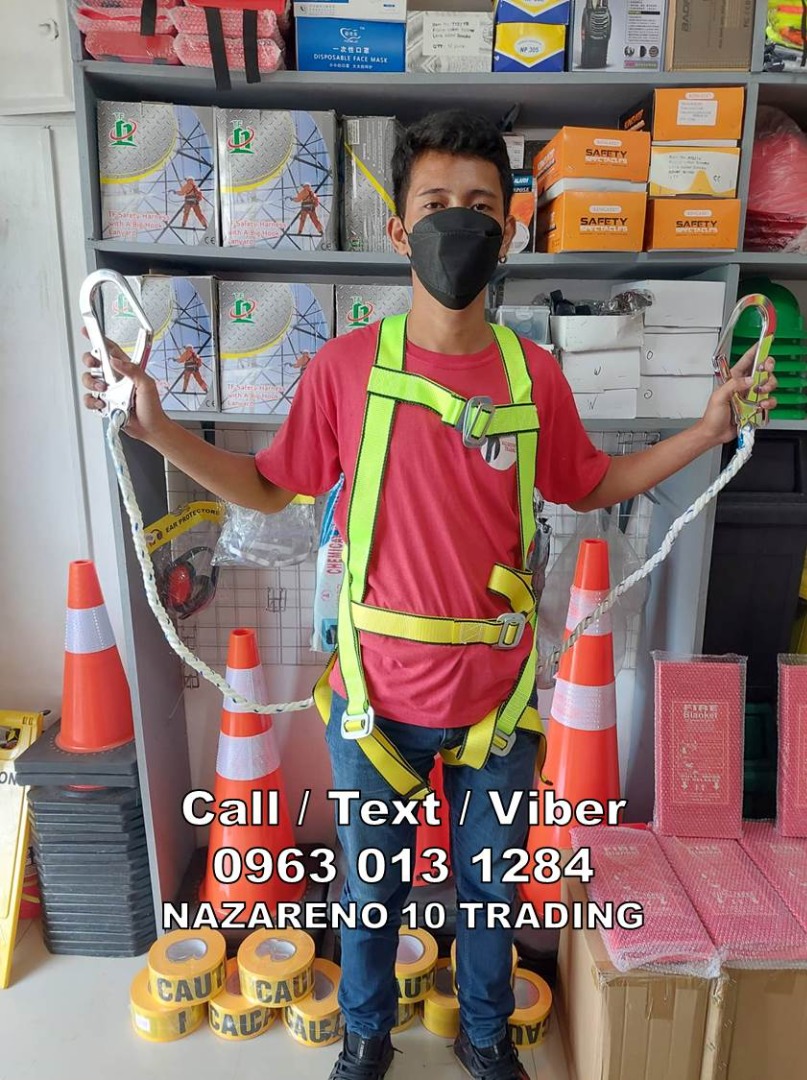 Safety harness with big hook, Commercial & Industrial, Construction ...