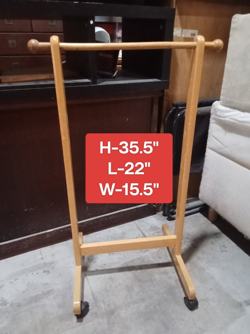 solid wood movable hanger rack japan surplus, Furniture & Home Living ...