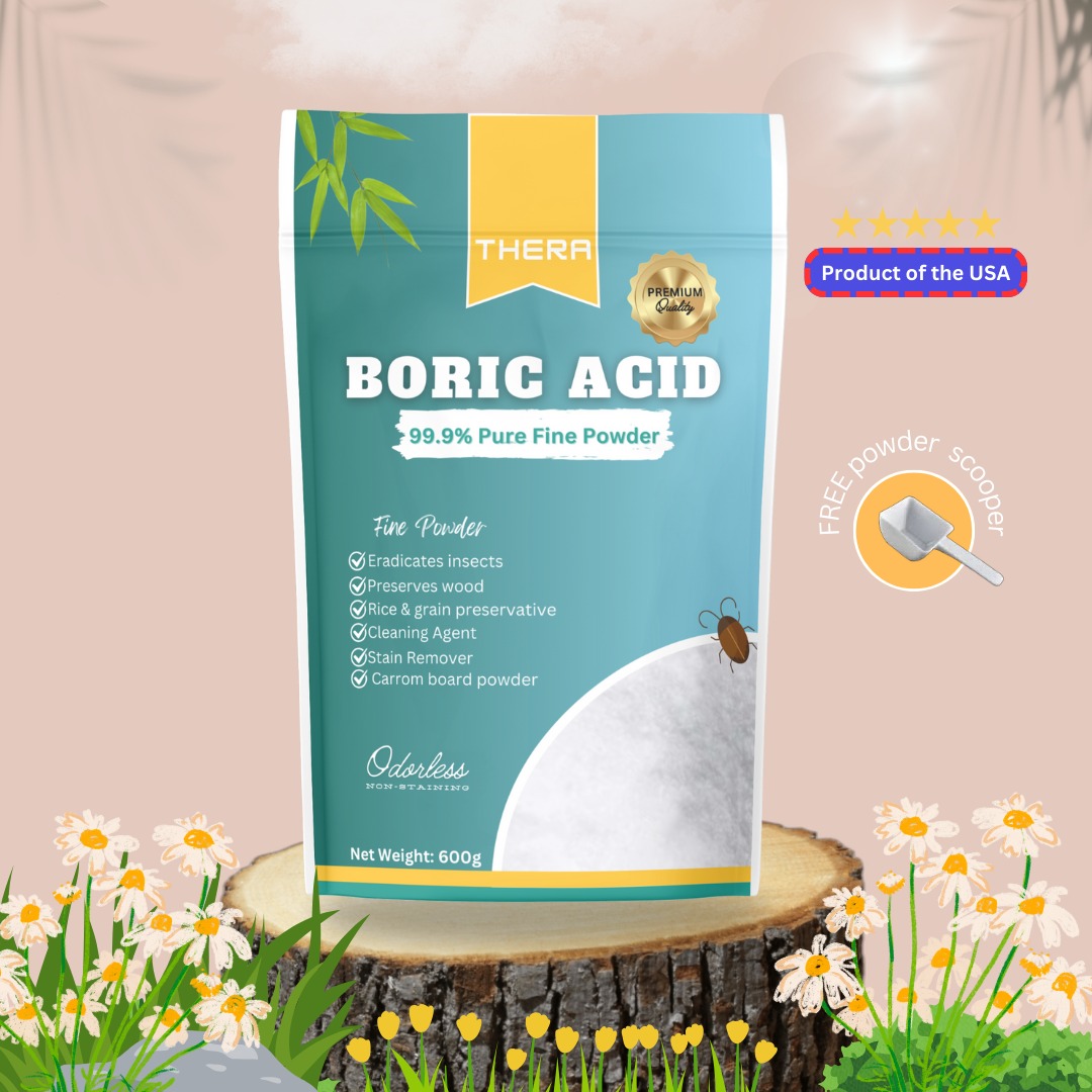 THERA Boric Acid Powder Hydrogen Borate for Pest Control Cockroach Ants ...