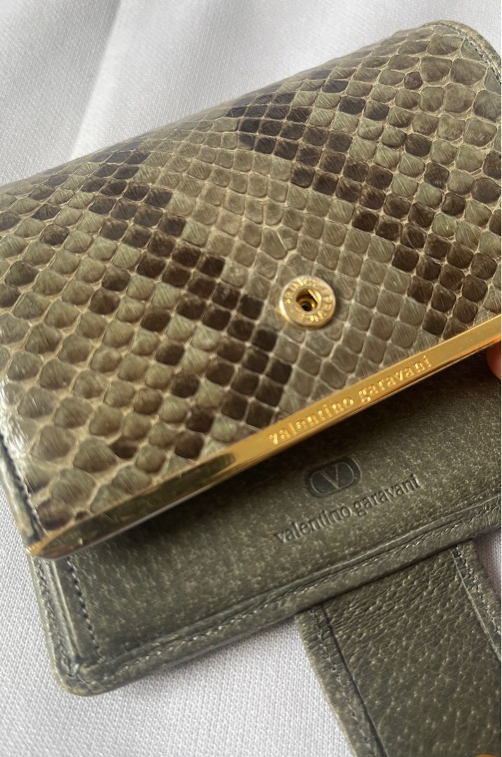 Valentino Garavani - Snake Skin Bi-Fold Wallet Pure Leather, Women's ...