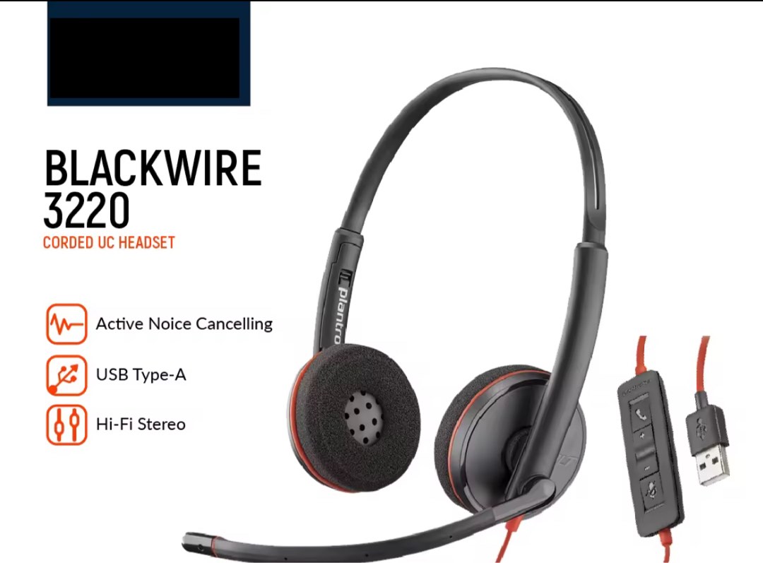 WFH Essentials Brand New Headset with mic wired with volume control ...