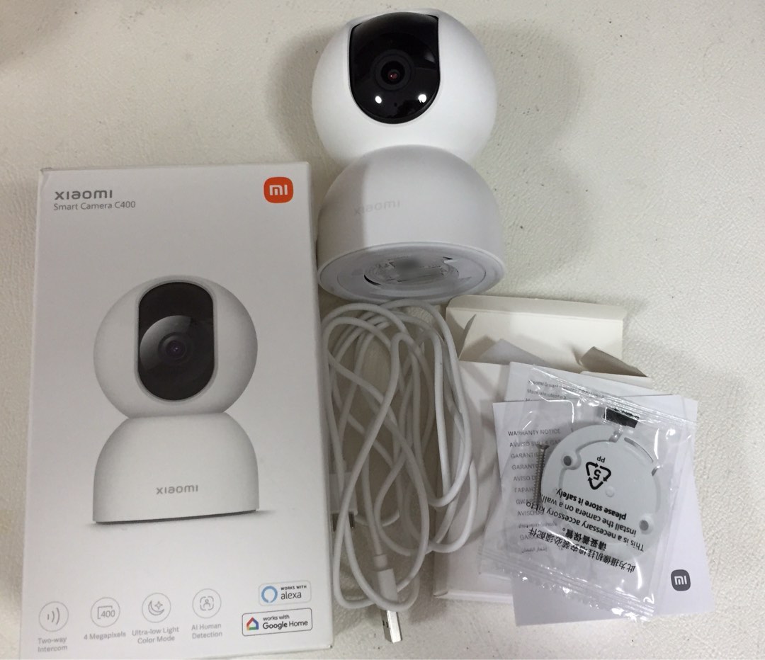 Xiaomi C400 camera with box and original usb c cable and bracket. No power adaptor, Furniture ...