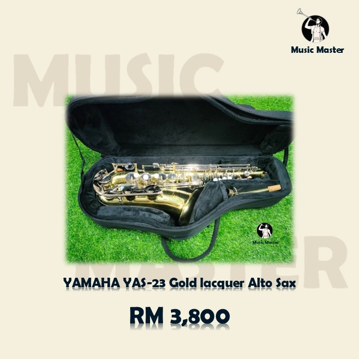 YAMAHA YAS-23 Gold lacquer Alto Sax, Hobbies & Toys, Music & Media ...