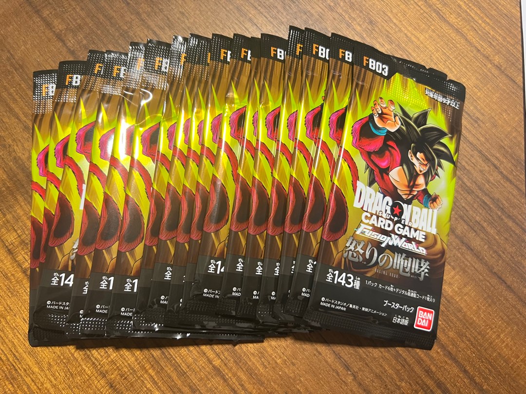 Dragon Ball FB03 Raging Roar DBSFW Loose Packs Individual Booster Pack ...