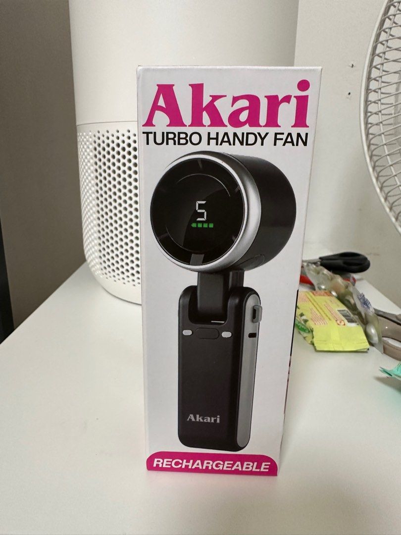 Akari Turbo Handy Fan, Furniture & Home Living, Lighting & Fans, Fans ...