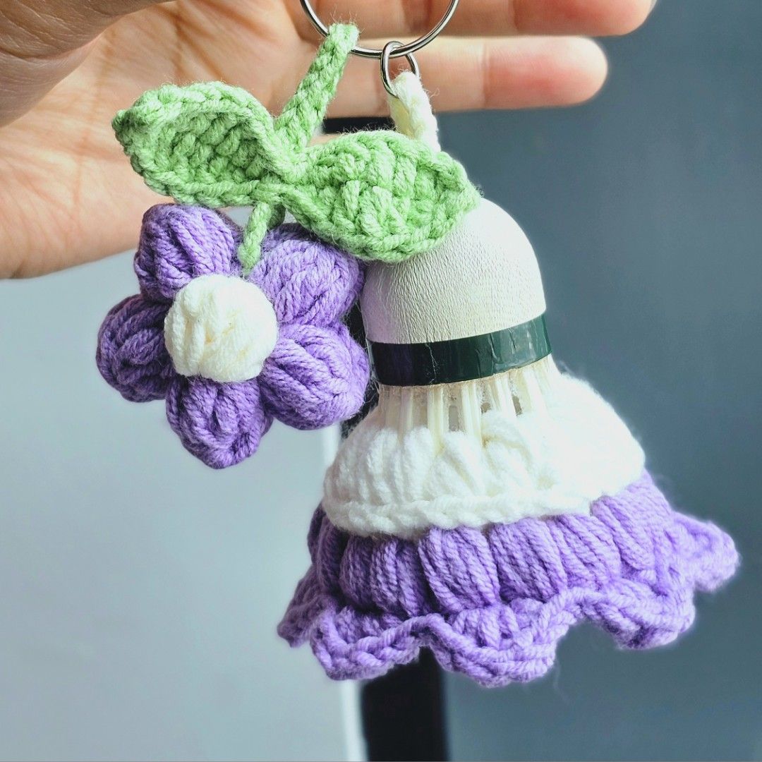 Badminton Shuttle Keychains- Handmade - Badminton shuttle crochet ...
