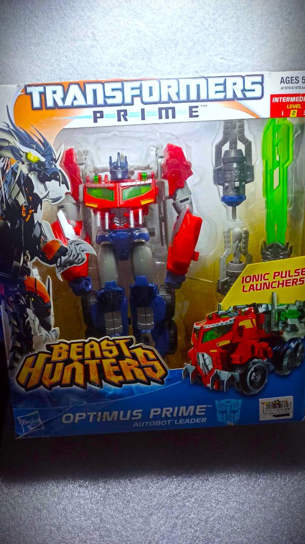 BIB OPTIMUS PRIME BEAST HUNTER Hasbro Voyager Class Autobot ...