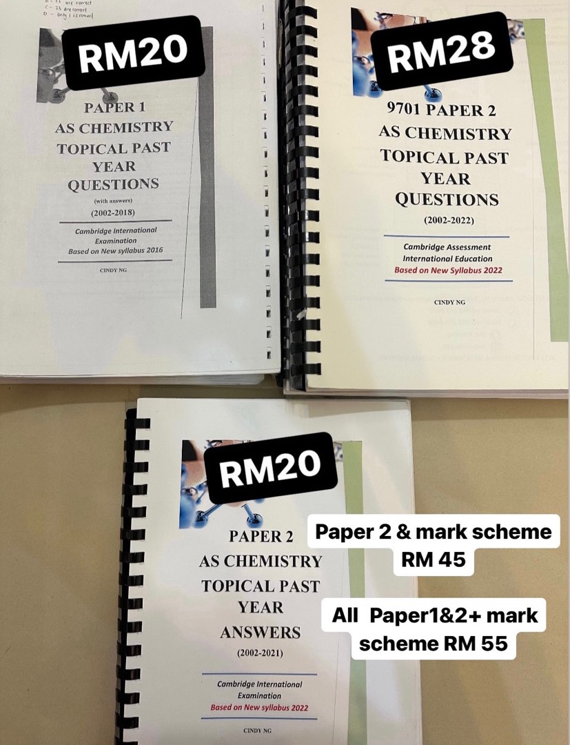 Cambridge AS Chemistry Topical PY Paper 1&2, Hobbies & Toys, Books ...