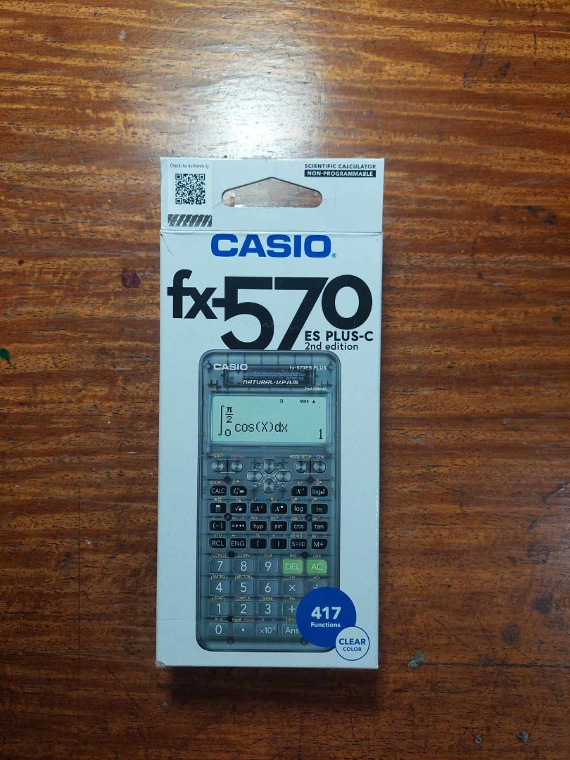 CASIO fx-570 ES PLUS 2nd Edition (Transparent), Hobbies & Toys, Stationary & Craft, Stationery ...
