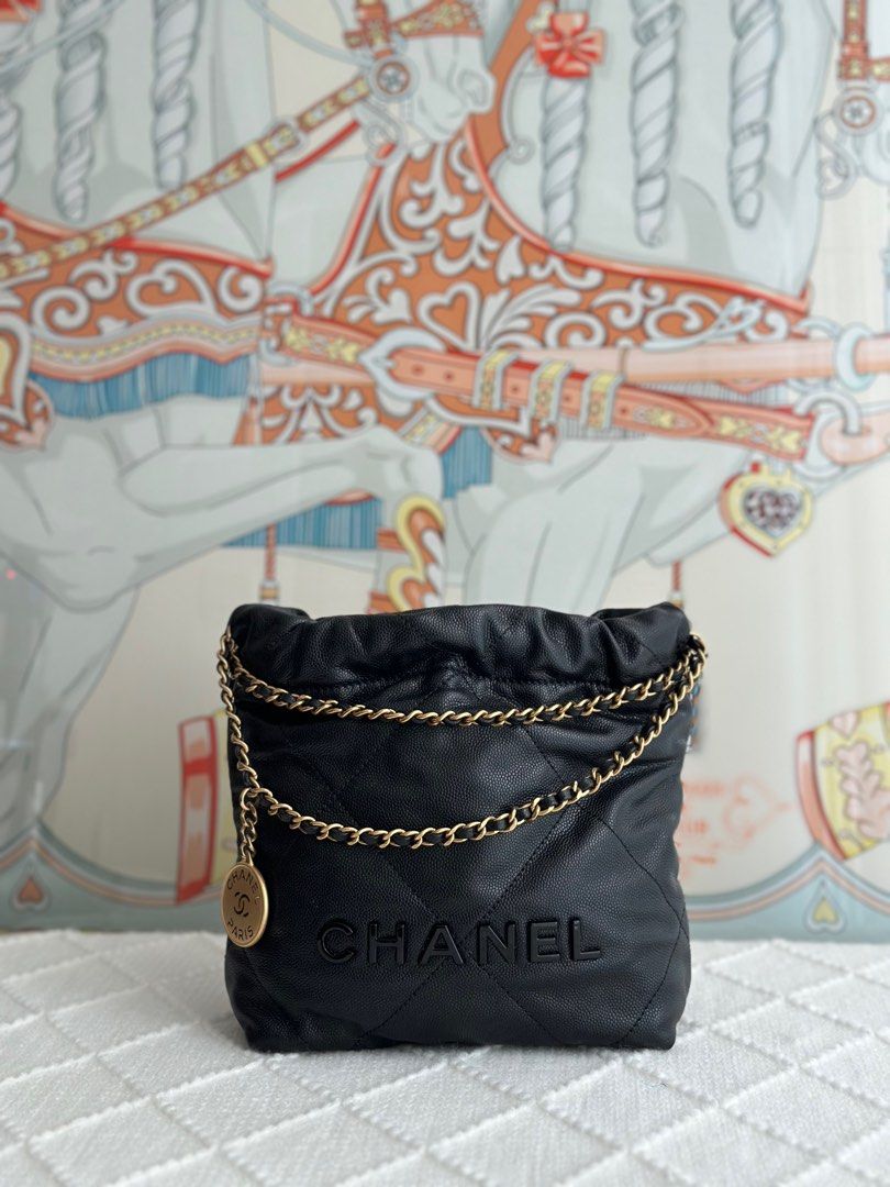 Chanel 22 Mini So Black, Luxury, Bags & Wallets on Carousell