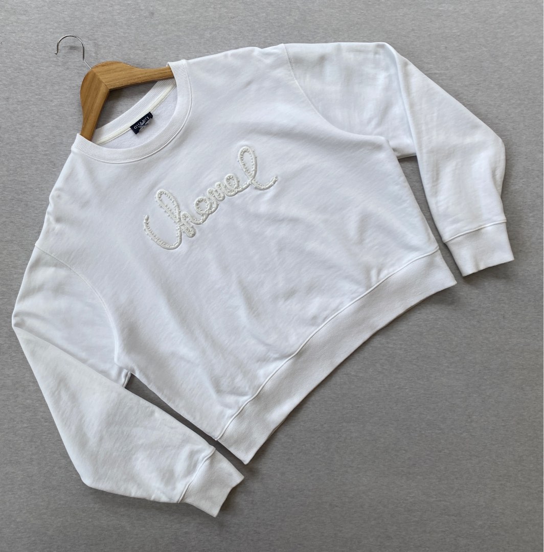 CHANEL CURSIVE LOGO SWEATER, Women's Fashion, Coats, Jackets and ...