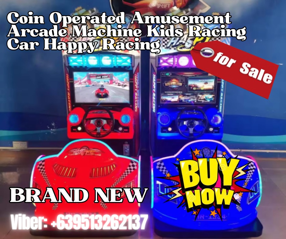 Coin Operated Amusement Arcade Machine Kids Racing Car Happy Racing ...