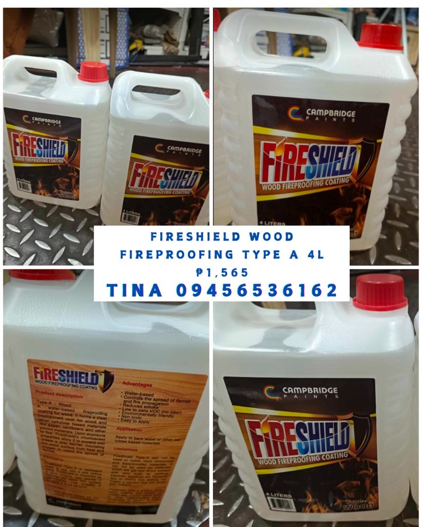 Fireshield Wood Fireproofing Type A 4L, Commercial & Industrial ...