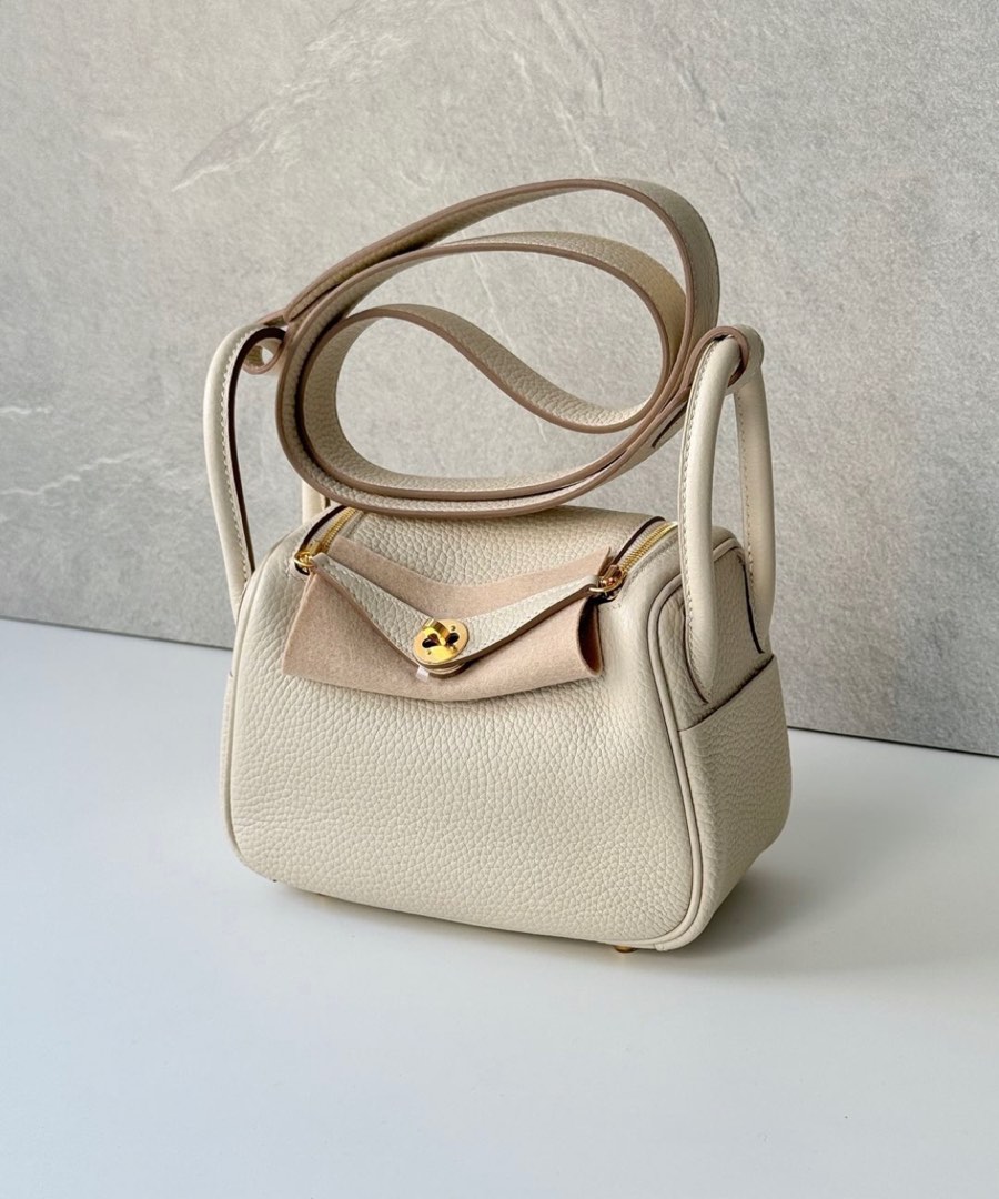 HERMES MINI LINDY TOGO CRAIE GHW, Luxury, Bags & Wallets on Carousell