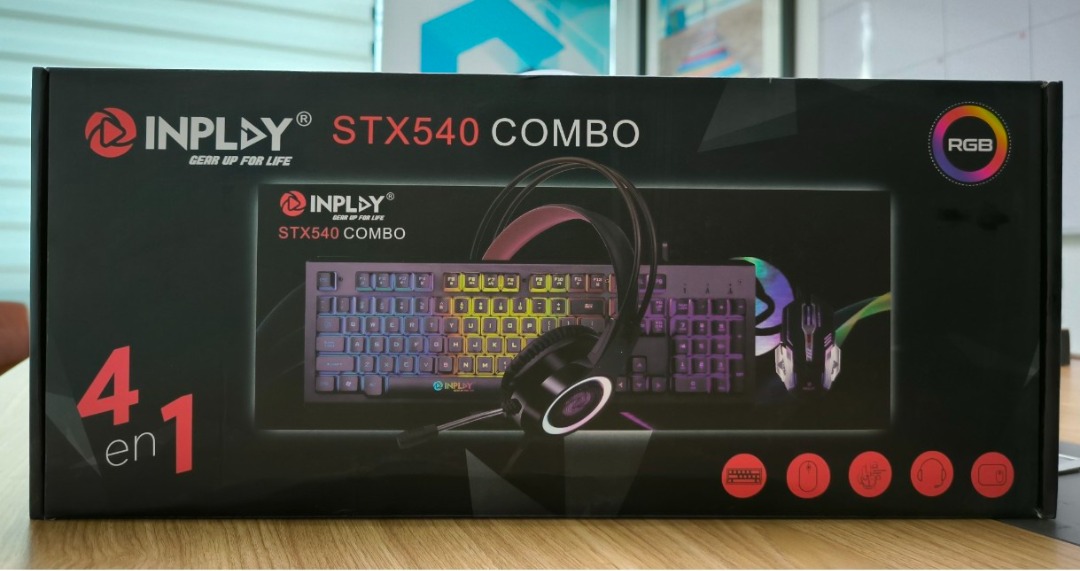 INPLAY STX540 4-IN-1 GAMING COMBO – BLACK | METAL FRAME MEMBRANE RGB ...