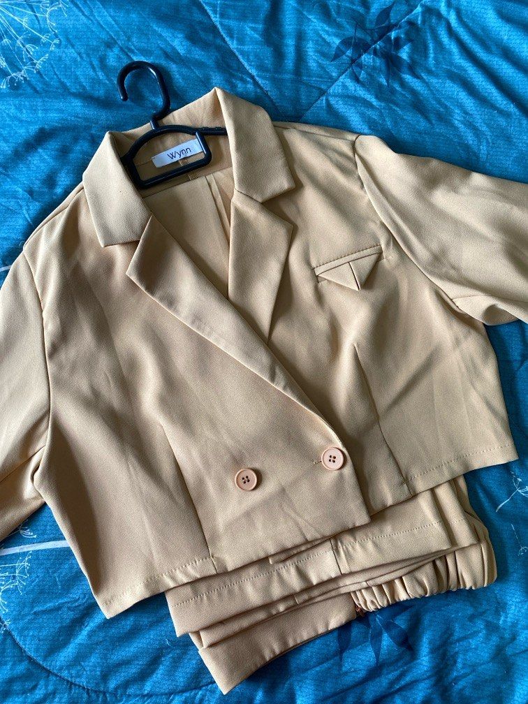 Korean Office Wear One Set, Women's Fashion, Coats, Jackets and ...