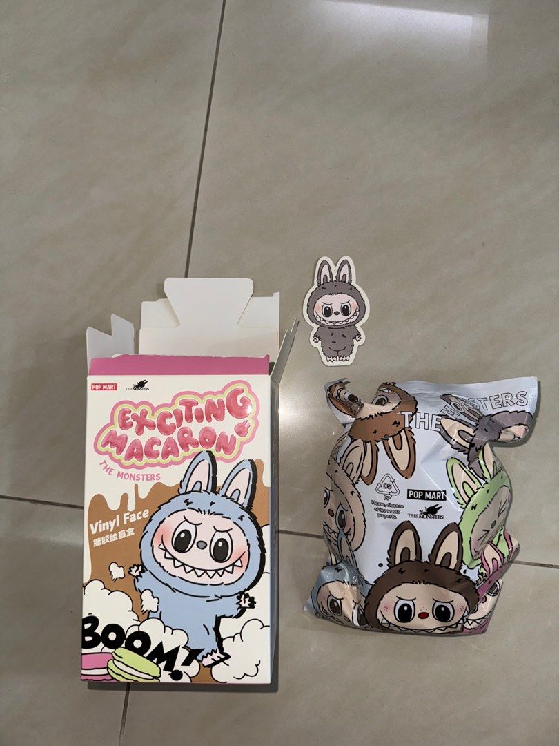 LABUBU MACARON V1 SESAME BEAN/GRAY, Hobbies & Toys, Toys & Games on ...