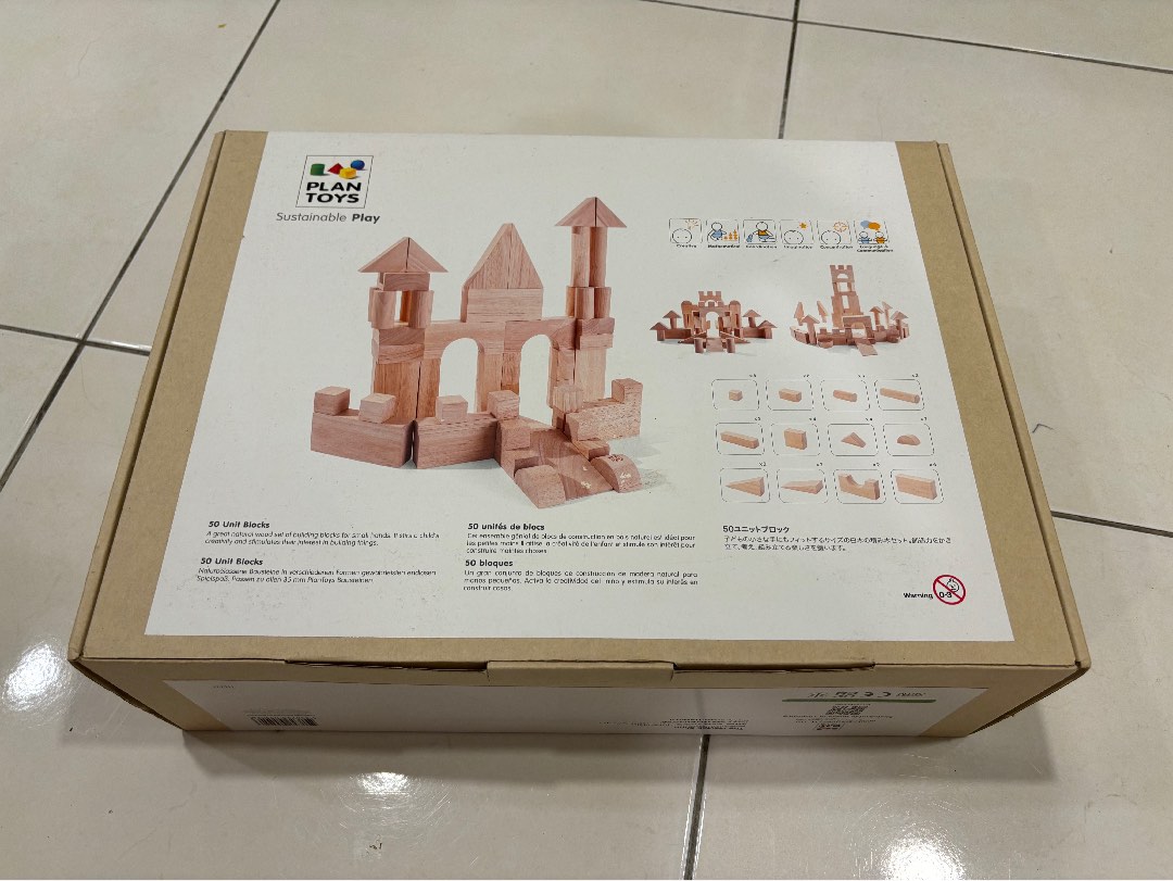 Plantoys 50 Unit Blocks, Hobbies & Toys, Toys & Games on Carousell