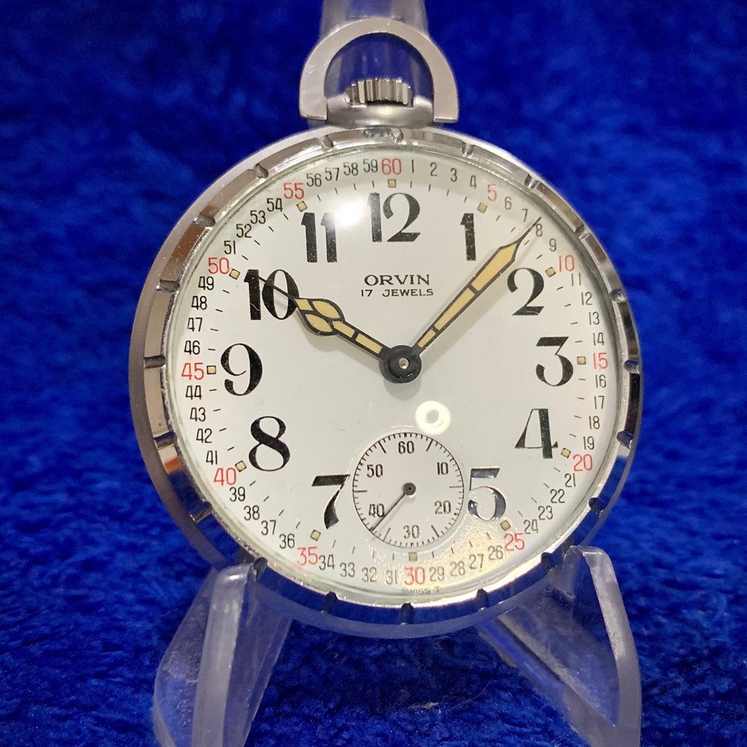 Pocket Watch / Orvin / Swiss Made / 1950-60s / 16 Size 17 Jewels, Men's ...
