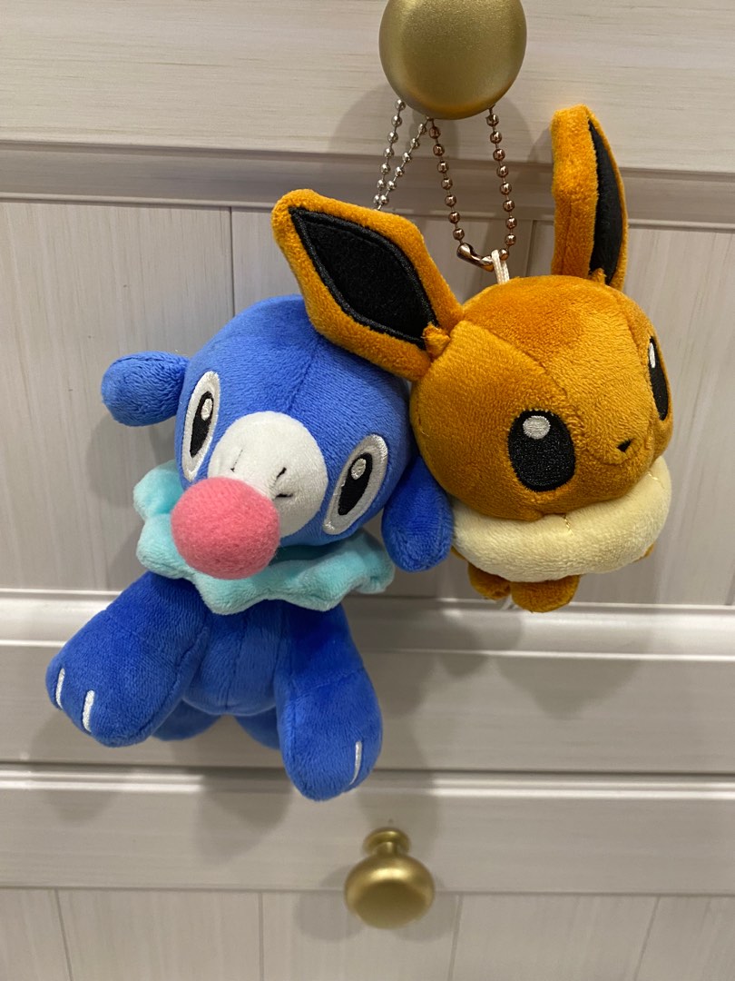 Pokemon Center Eevee & Popplio Plush Keychains, Hobbies & Toys, Toys ...