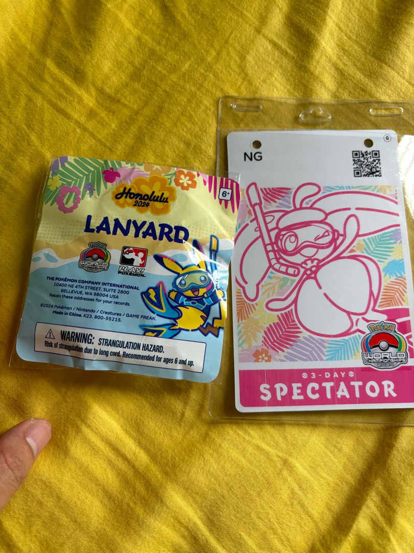 Pokemon WCS24 世界賽夏威夷限定 spectator pass, 興趣及遊戲, 玩具 & 遊戲類 - Carousell